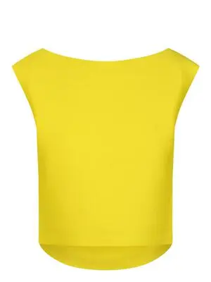 Balenciaga Sleeveless Draped Back Top - Yellow