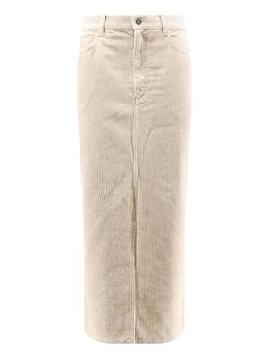 Isabel Marant Étoile Isabel Marant Etoile Corduroy Maxi Skirt With Logo Patch No
