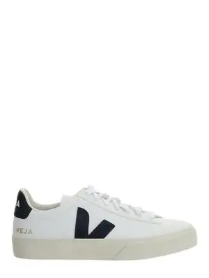 VEJA VEJA Leather Sneakers With Signature V Logo White