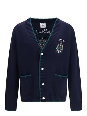 Casablanca Hotel Crest Cardigan - Blue