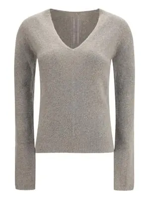 Rick Owens V-neck Cashmere Sweater - Grey