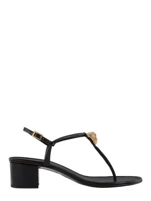 GIUSEPPE ZANOTTI Embellished Thong Sandals - Black