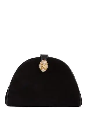 GIUSEPPE ZANOTTI Ophelia Suede Clutch Bag - Black