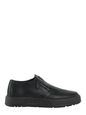 GIUSEPPE ZANOTTI Kobe Leather Slip-on With Side Zippers - Black