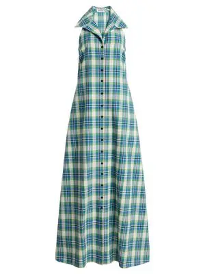 Rosie Assoulin Sleeveless Plaid Midi Dress - Print