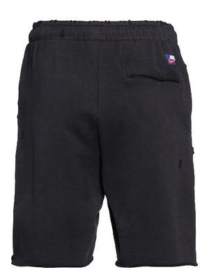 JORDAN Midnight Cotton Distressed Athletic Shorts - Blue