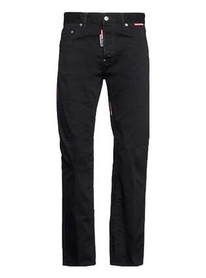 Dsquared2 Cotton Denim Jeans With Appliqués - Black