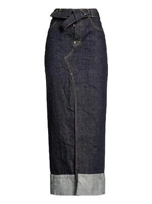Dsquared2 Denim Pencil Skirt With Belt - Blue