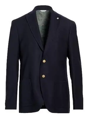 MANUEL RITZ Blazer Midnight Size Virgin Wool - Blue