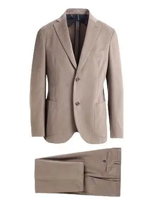 Incotex By Slowear Suit Taupe Size Cotton - Grey