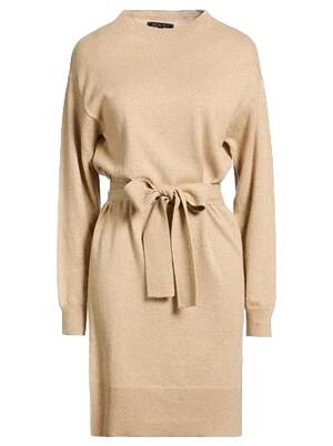 Armani Exchange Knitted Dress With Belt - Beige