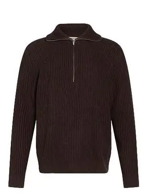 ONLY & SONS Turtleneck Dark Size Cotton, Polyester, Elastane, Wool - Brown