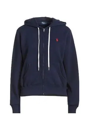 Polo Ralph Lauren Zip-up Cotton Fleece Hoodie With Embroidered Logo - Navy