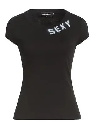 Dsquared2 Cotton T-shirt With "sexy" Graphic - Black