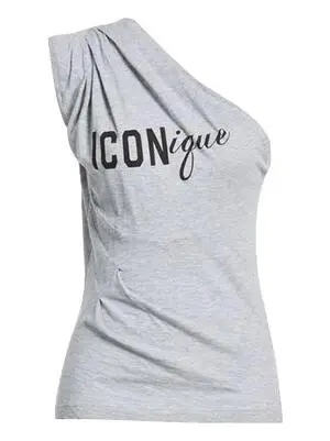 Dsquared2 One-shoulder Appliqué Top - Grey
