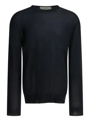 GOLDEN GOOSE Wool Crew Neck Sweater - Blue