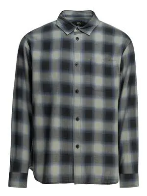 StÜssy Plaid Cotton Button-up Shirt - Blue