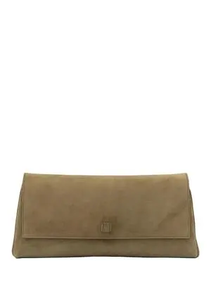 Khaite Audrey Suede Clutch - Beige