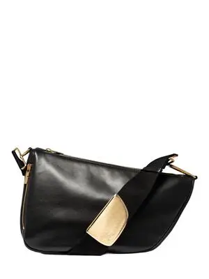 Burberry Shield Messenger Shoulder Bag - Black