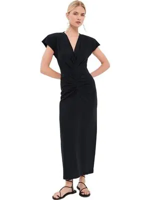 Isabel Marant Étoile Nadra Jersey Maxi Dress - Black