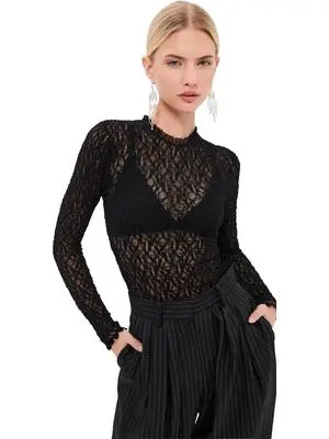 Isabel Marant Étoile Brany Lace Top - Black