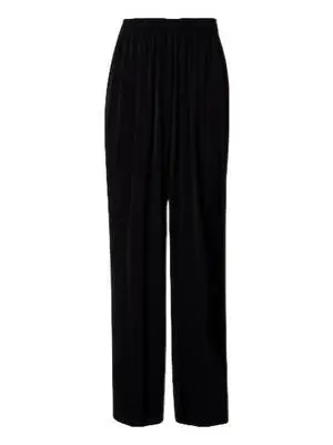 Alaïa Jersey Straight Leg Pants With Contrast Seam Detail - Black