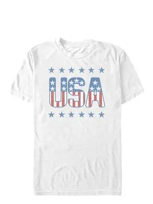 LOST GODS Usa Athletic Stars Graphic T-shirt - White