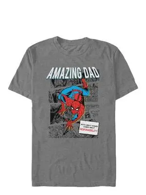 MARVEL The Amazing Dad Power Graphic T-shirt - Graphite Heather