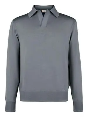 TOD'S Polo Shirt In Merino Wool - Grey