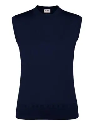 TOD'S Silk Blend Knit Top - Blue