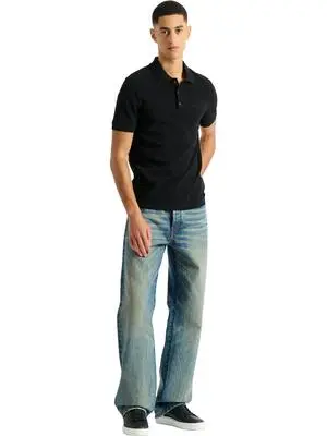 Balmain Embroidered Vintage Polo - Black