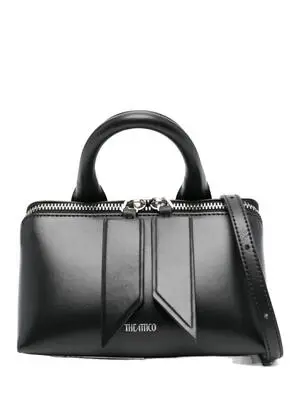 Attico Leather Top Handle Mini Bag - Black