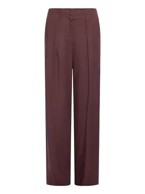 Marella Wide Leg Trousers - Brown