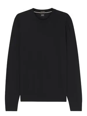 Hugo Boss Regular Fit Crew Neck Sweater - Black