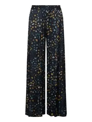 Marella Wide Leg Printed Trousers - Blue