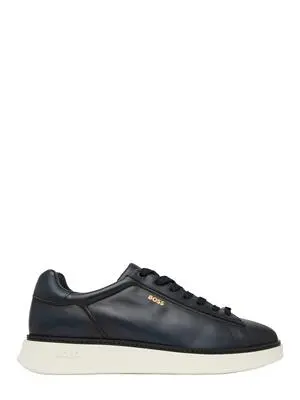 Hugo Boss Leather Lace-up Sneakers - Blue