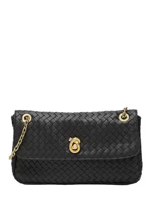 Bottega Veneta Bottega Veneta Madison Intrecciato Lambskin Shoulder Bag Brown