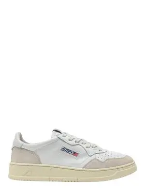 AUTRY Medalist Low Leather And Suede Sneakers - White