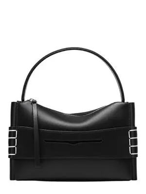 JW Anderson Calfskin Leather Loafer Bag - Black