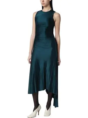 Victoria Beckham Asymmetric Twisted Dress - Blue