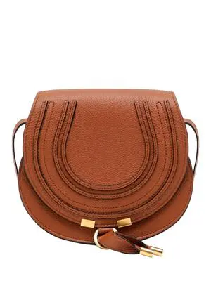 Chloé Marcie Small Leather Saddle Bag - Brown