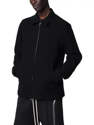 Rick Owens Wool Zip-up Jacket - Black