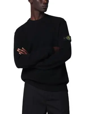 Stone Island Stone Island Wool Crewneck Sweater Black
