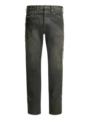 Kapital Stud-embellished Straight-leg Jeans - Grey