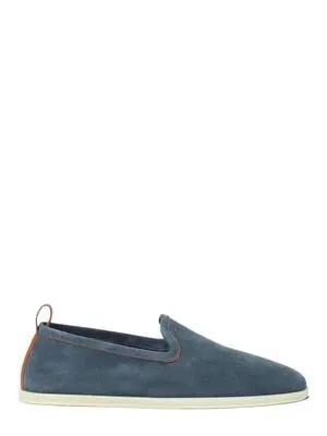 Loro Piana Venice Suede Loafers - Blue