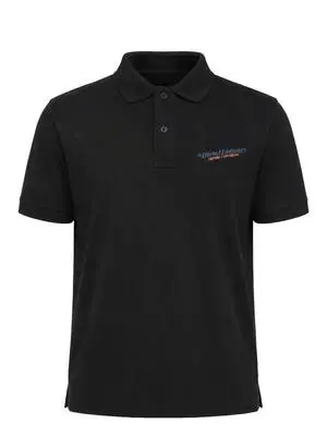 DIESEL® Logo-print Polo Shirt - Black