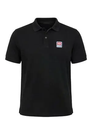 DIESEL® Smith Logo-patch Polo Shirt - Black