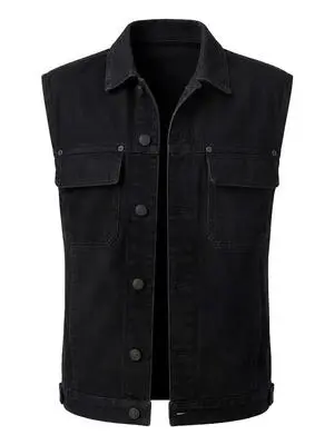 Dsquared2 Stud-embellished Icon Denim Vest - Black