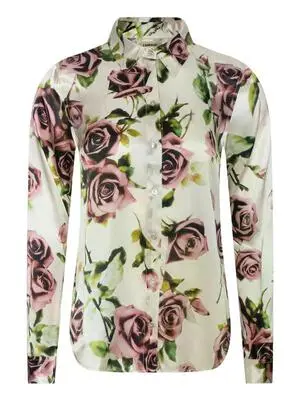 L'Agence Tyler Floral Print Blouse - Neutrals