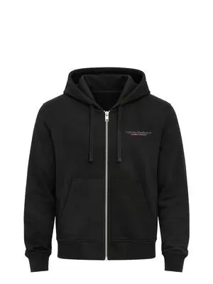 DIESEL® Logo-print Zip-up Hoodie - Black